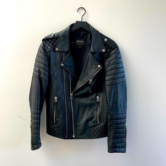 Boda Skins | Jackets & Coats | Boda Skins Leather Biker Moto Jacket ...